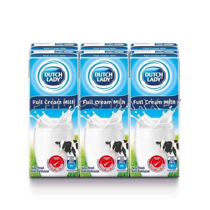 Dutch Lady UHT Full Cream Milk (6 x 200ml) | Shopee Singapore