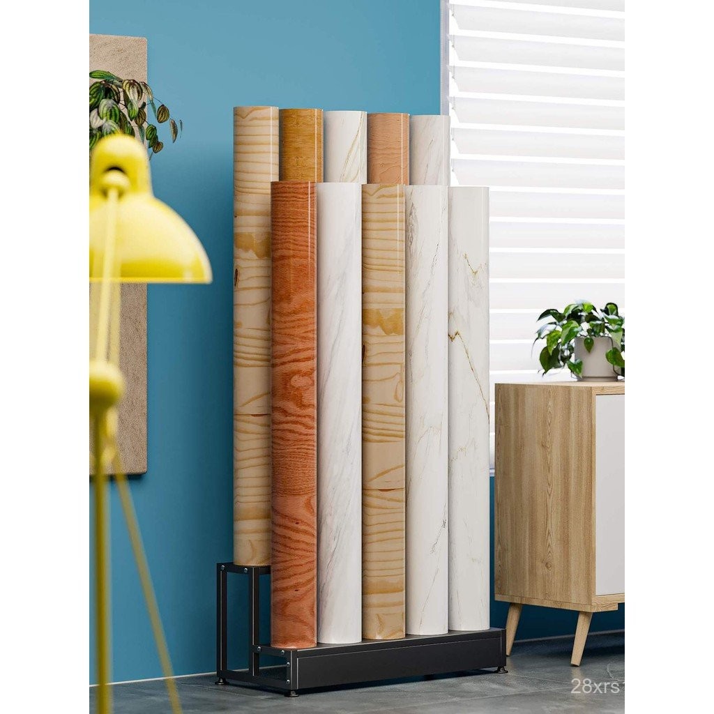 Dry Glue Wallpaper Storage Rack Display Rack Self-Adhesive Wall Sticker ...