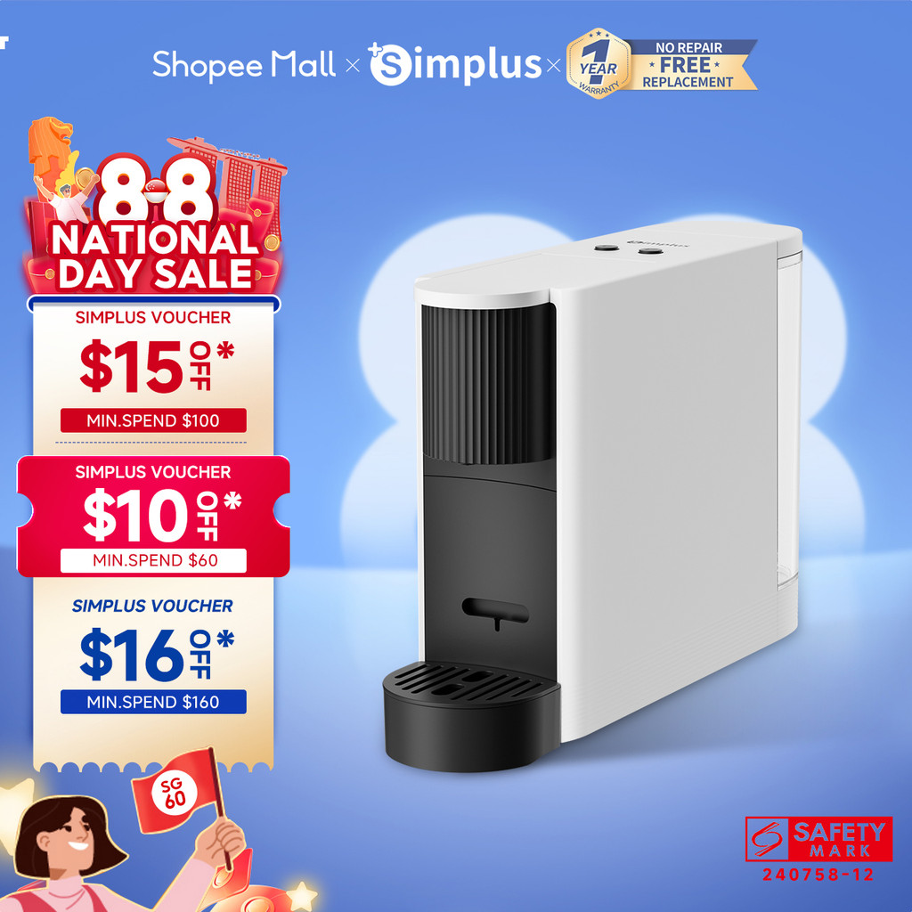 Simplus Coffee Maker | 20 Bar | 30s Rapid Preheat | 600ml Tank ...