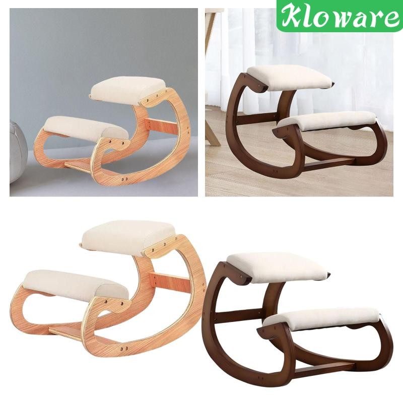 [Kloware] Ergonomic Kneeling Chair Desk Chair Yoga Chair Wood Upright ...