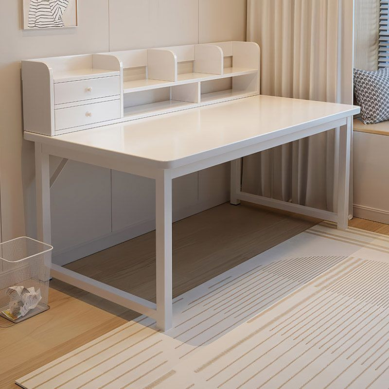 Primary and Secondary School Student Desk Bookshelf Integrated Home ...