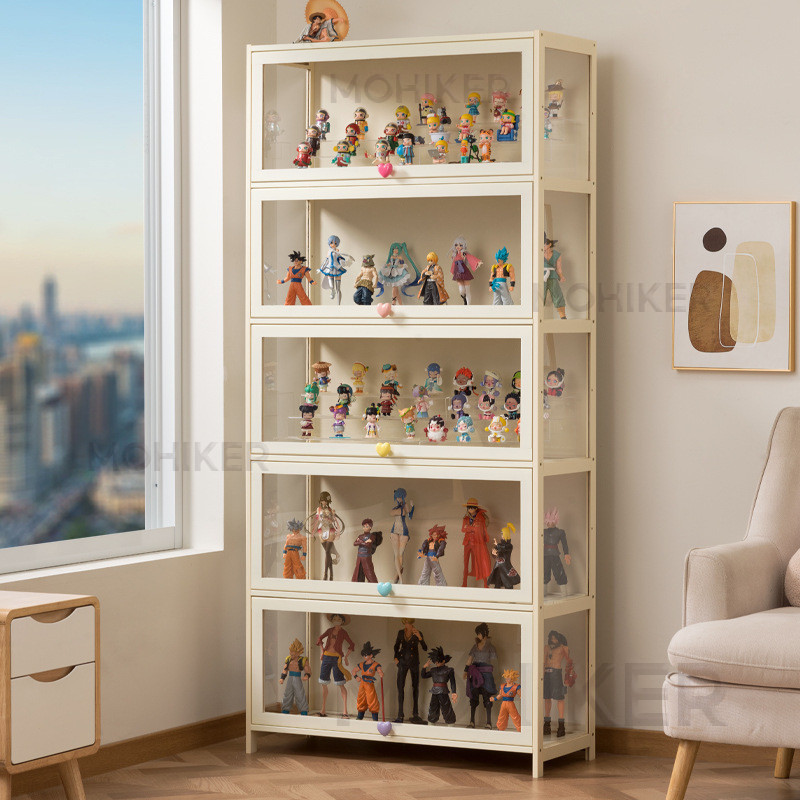MK Display Cabinet Transparent Dustproof Beige Display Cabinet LEGO ...