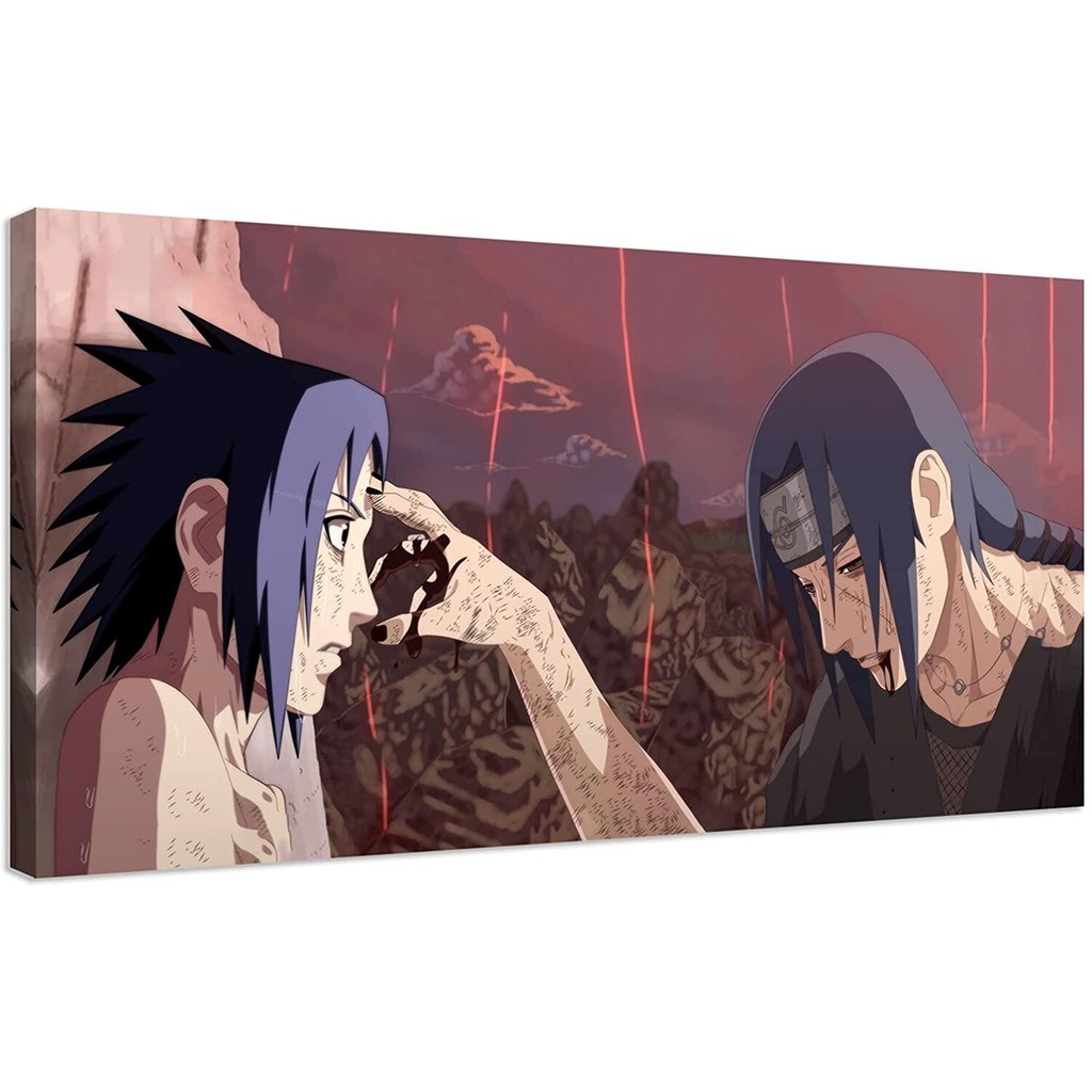 Anime Naruto Poster Sasuke and Itachi Uchiha Print On Canvas Painting ...