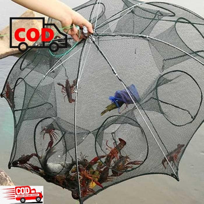 6-hole Umbrella Bubu Trap Fishing Net Cage Fish Net Shrimp Crab Lobster ...