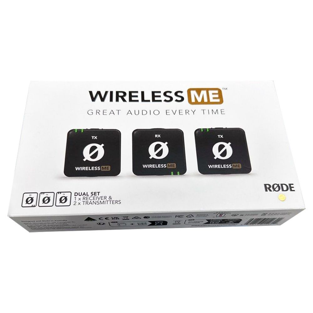 Rode Wireless ME Dual 2.4GHz Compact Wireless Microphone System (Black ...