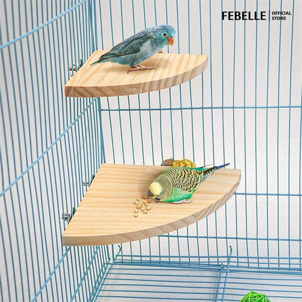 LIVESTAR Bird Perches Platform Wood Parrot Standing Platform Stand ...