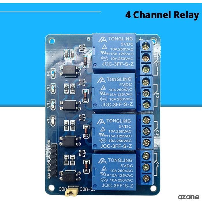 Arduino IoT 4 Channel Relay Opto Isolator 10A 5V Relay Module | Shopee ...
