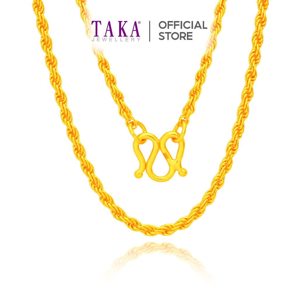 TAKA Jewellery 999 Pure Gold Rope Chain | Shopee Singapore