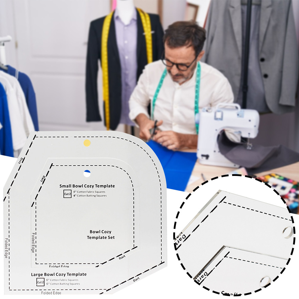 DIY Bowl Template Cutting Ruler Reusable Bowl Wrap Sewing Pattern ...