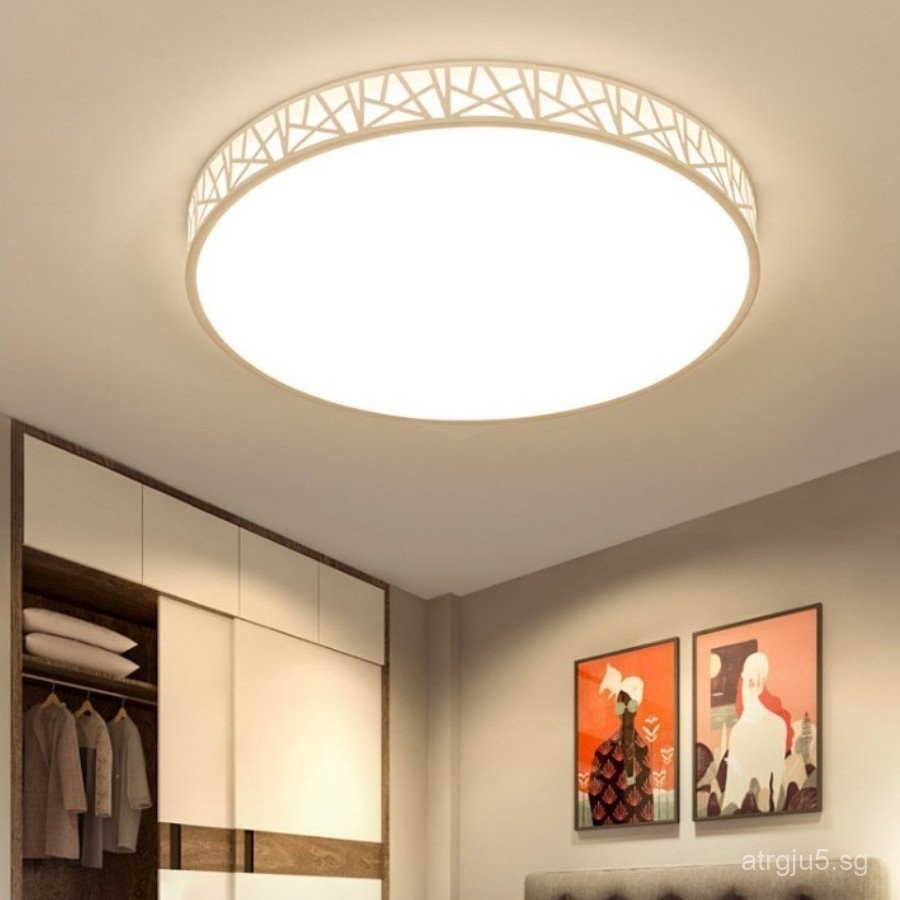 Slim Round Shape LED Ceiling Light Modern Simple White Bird's Nest ...