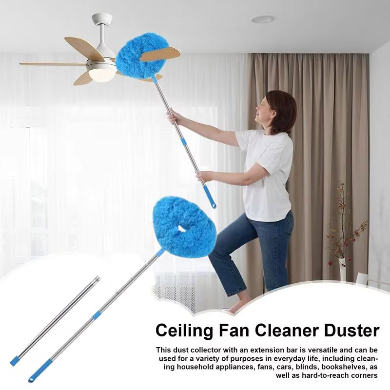 Ceiling Fan Duster Adjustable Microfiber Duster Removable Washable ...