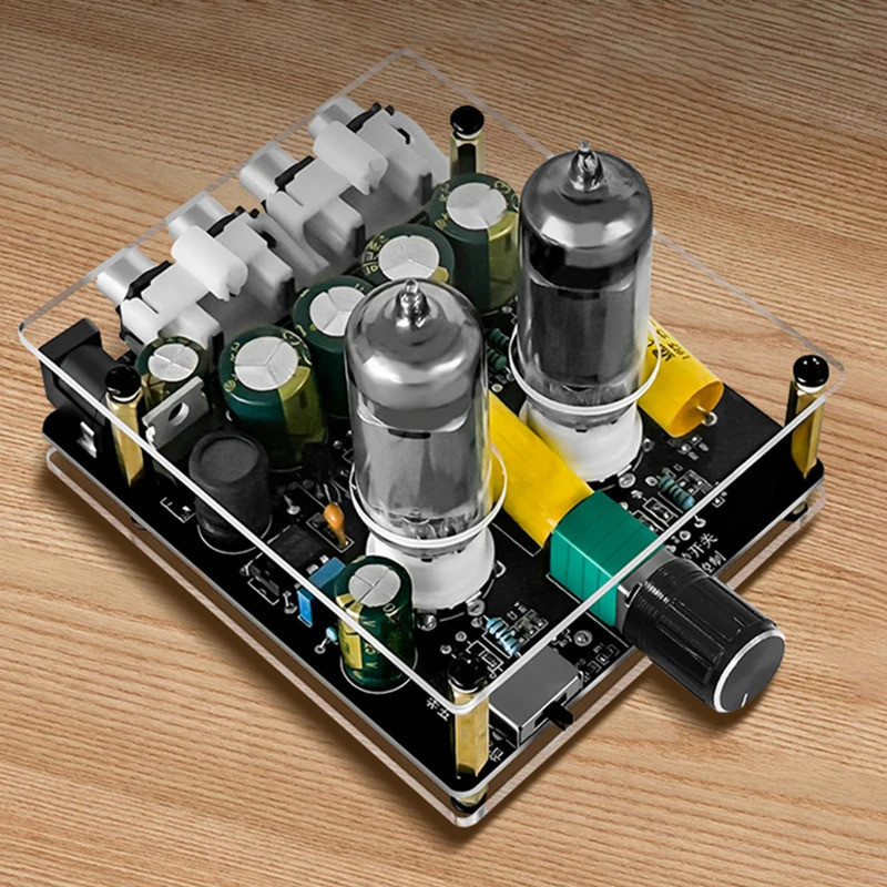 6K4 Tube Preamplifier Amplifier DC12V 16V Audio Preamplifier Adjustable ...