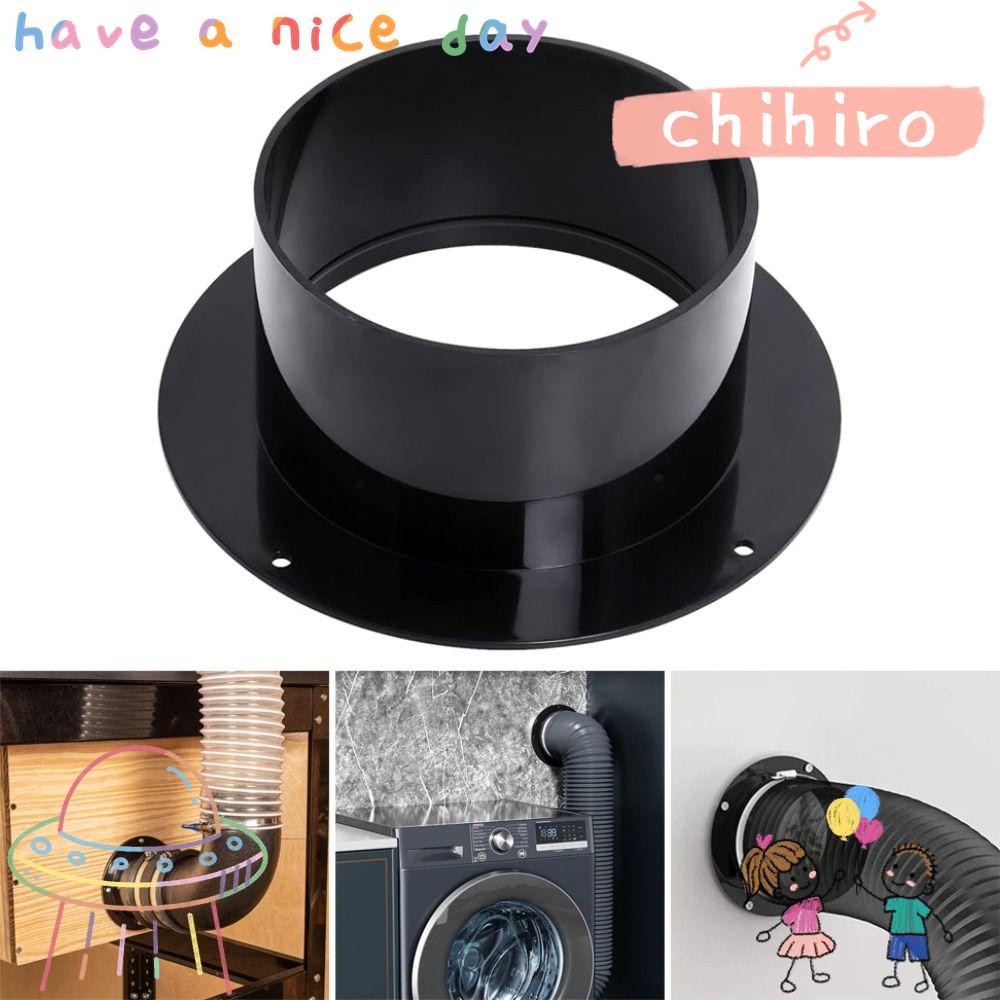 CHIHIRO Ventilation Pipe Joint, Round Black Wall Flange Connector, Fan ...
