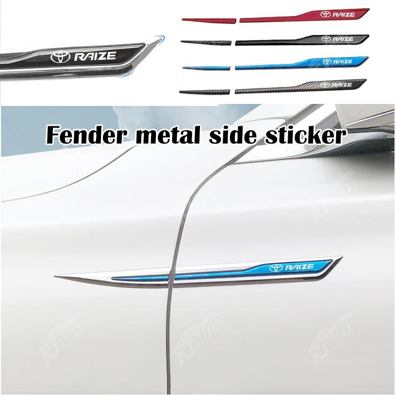 Toyota Raize Car Fender Metal Emblem Sticker 3D Blade-Style Side Badge ...