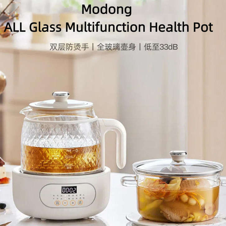 NEWModong All Glass Thermostatic Health Kettle 1.5L Multifunctional Tea ...