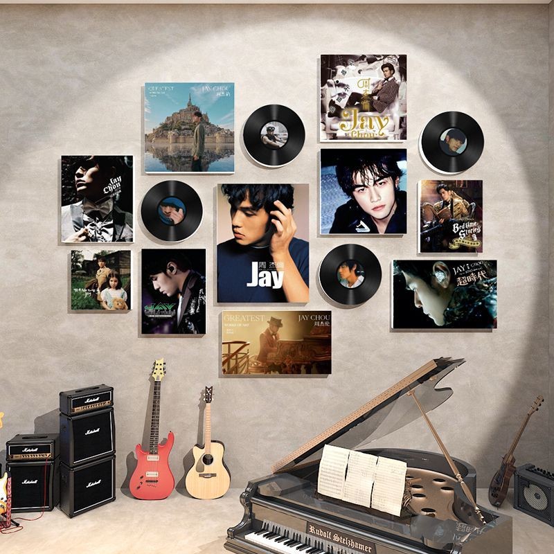 Jay Chou Vinyl Record Combination Retro Decoration Layout Music ...