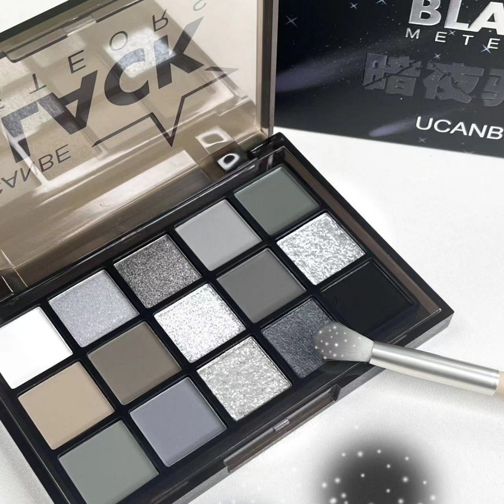 15 Colors Dark Night Knight Eye Shadow Black Gray Cement New Pure Smoky ...