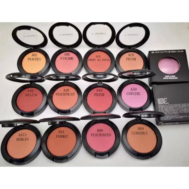 New Makeup Face Blush For MAC Powder Rouged Cheeks 6g Blusher 12 Colors ...