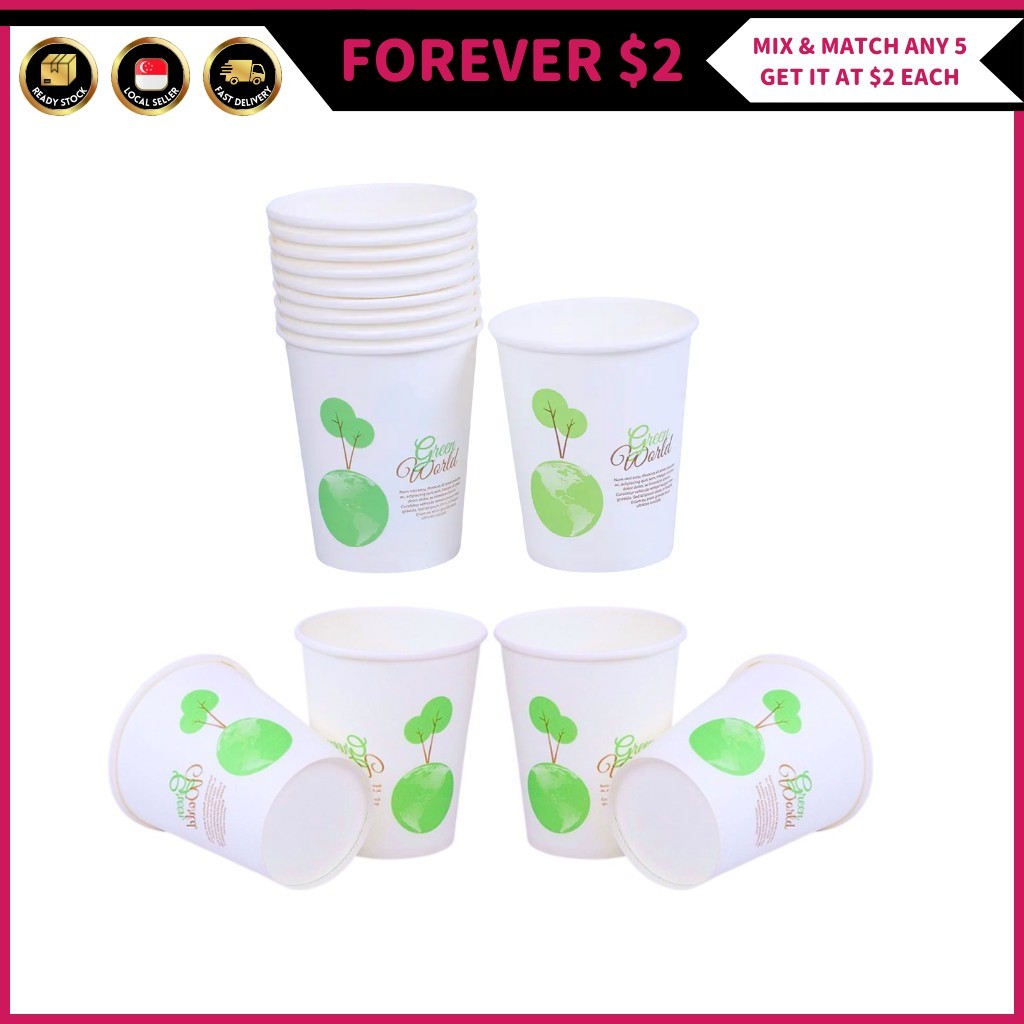 (FOREVER $2) 50 Pcs Disposable Paper Cups Partyware BBQ Picnics ...