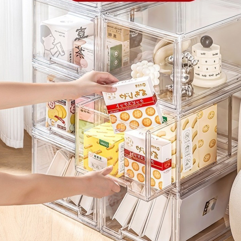 Stackable Drawer Transparent Storage Box Acrylic Drawer Organizer ...