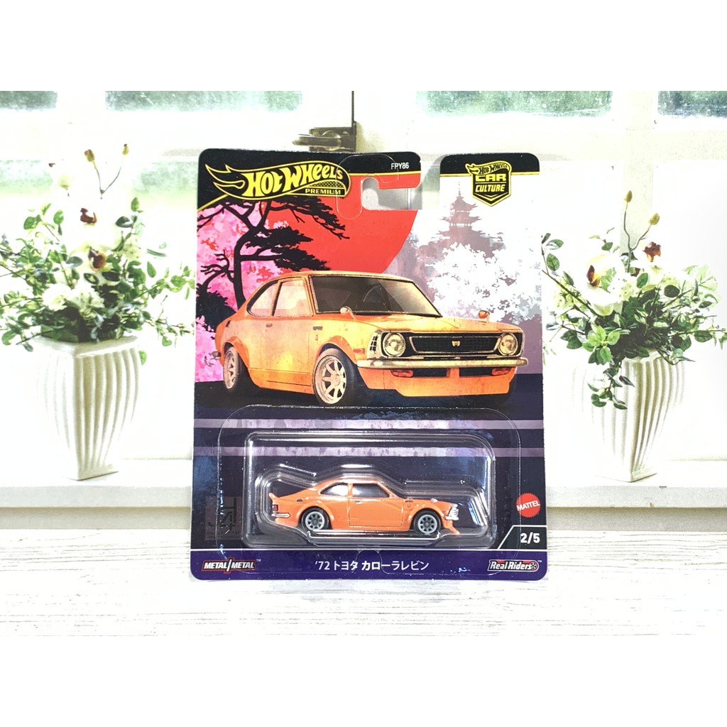 HOT WHEELS PREMIUM 72 TOYOTA COROLLA JH4 ORANGE JAPAN HISTORY CAR ...
