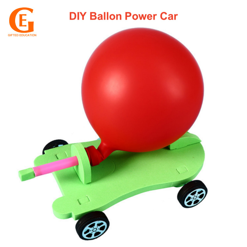 GIFTED EDUCATION Chidren Science DIY Ballon Power Car Kids Educational ...