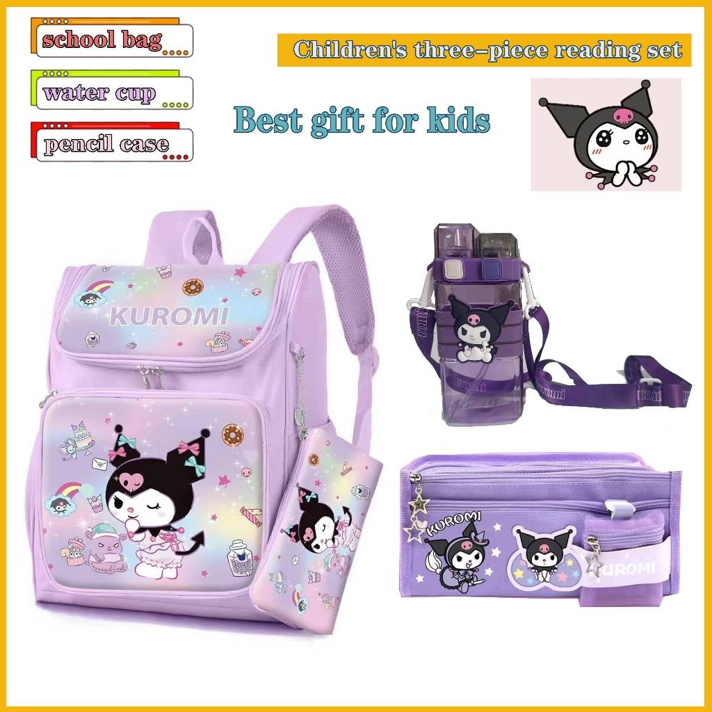 Study Essentials Trio: The Ultimate kuromi School Bag, kuromi Pencil ...