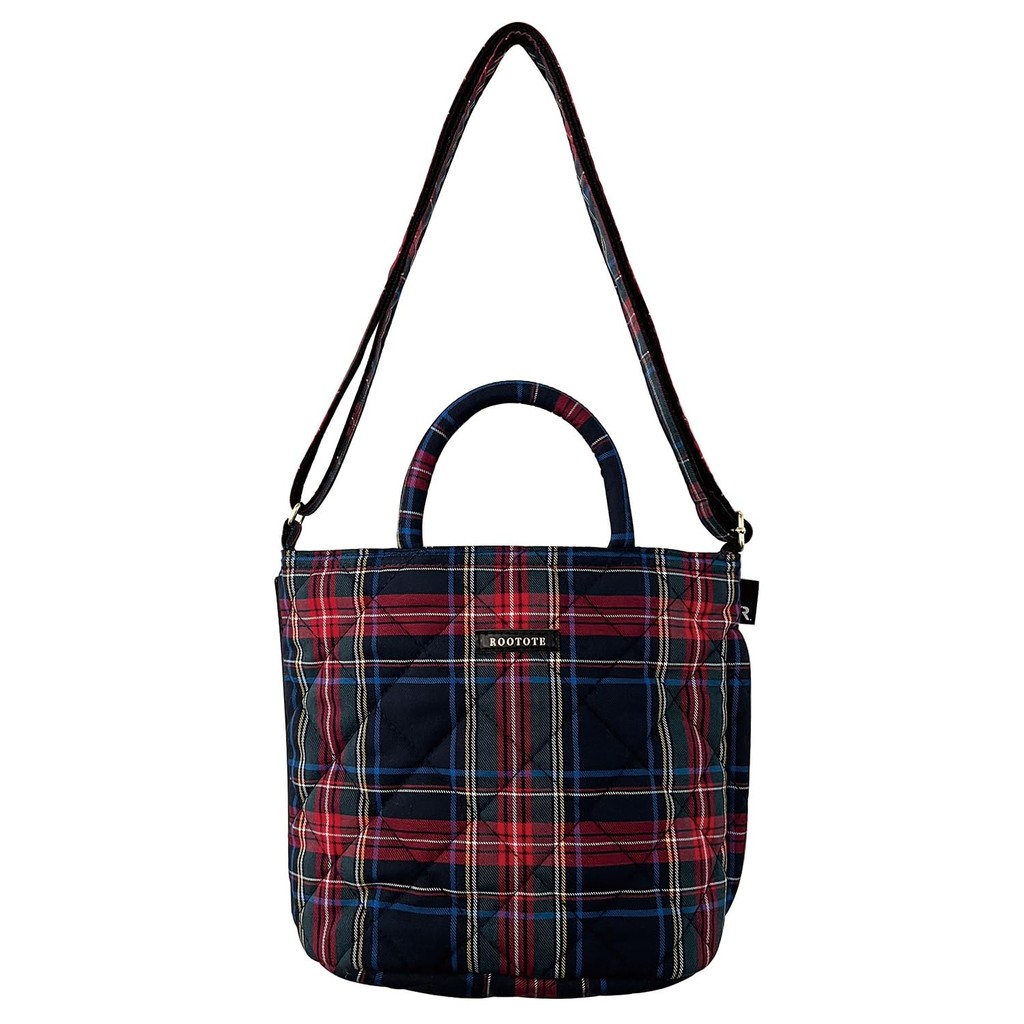 Rootote 1211 Checkered Quilted Freestanding Mini Tote Bag with Shoulder ...