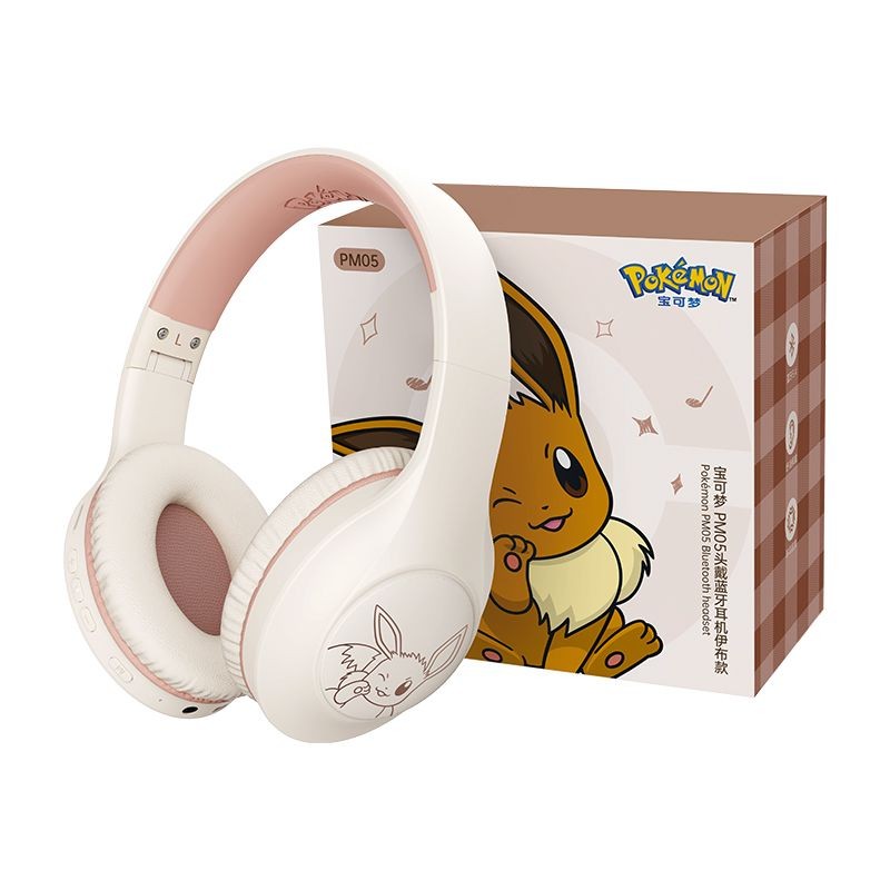 Pokemon PM05 Bluetooth 5.4 Wireless Headphones With LED Eevee HiFi ...