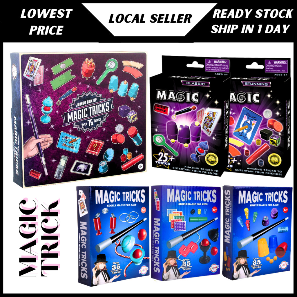 Magic Trick Set Jumbo Box Fun Games Kids Toys Props Easy Magic Over 35 ...