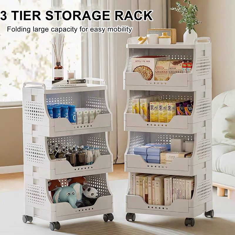 Kitchen Rack Trolley with Wheels | |Bathroom Storage Slim Trolley|3 ...
