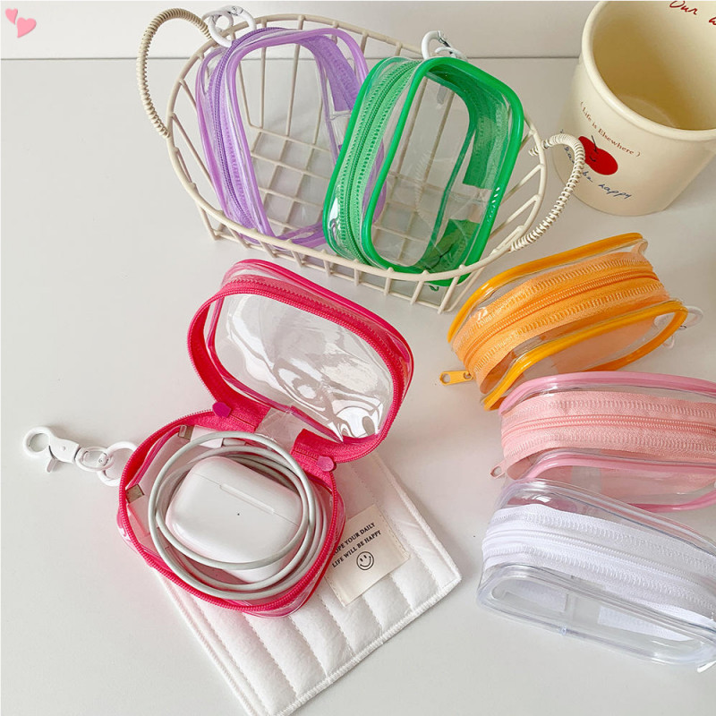 Clear Figure Display Bag with Keychain Portable Clear Keychain Pouch ...