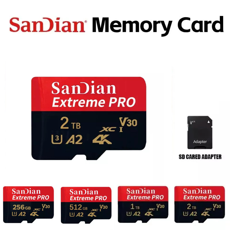 High Speed Micro SD Card Flash Memory Card 2TB 1TB 512GB 256GB 128GB ...