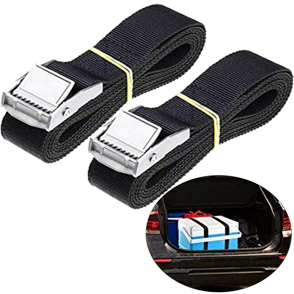 【HEPA】 2Pcs Heavy Duty Luggage Strap Belts Tie Down Rope W/Cam Buckle ...