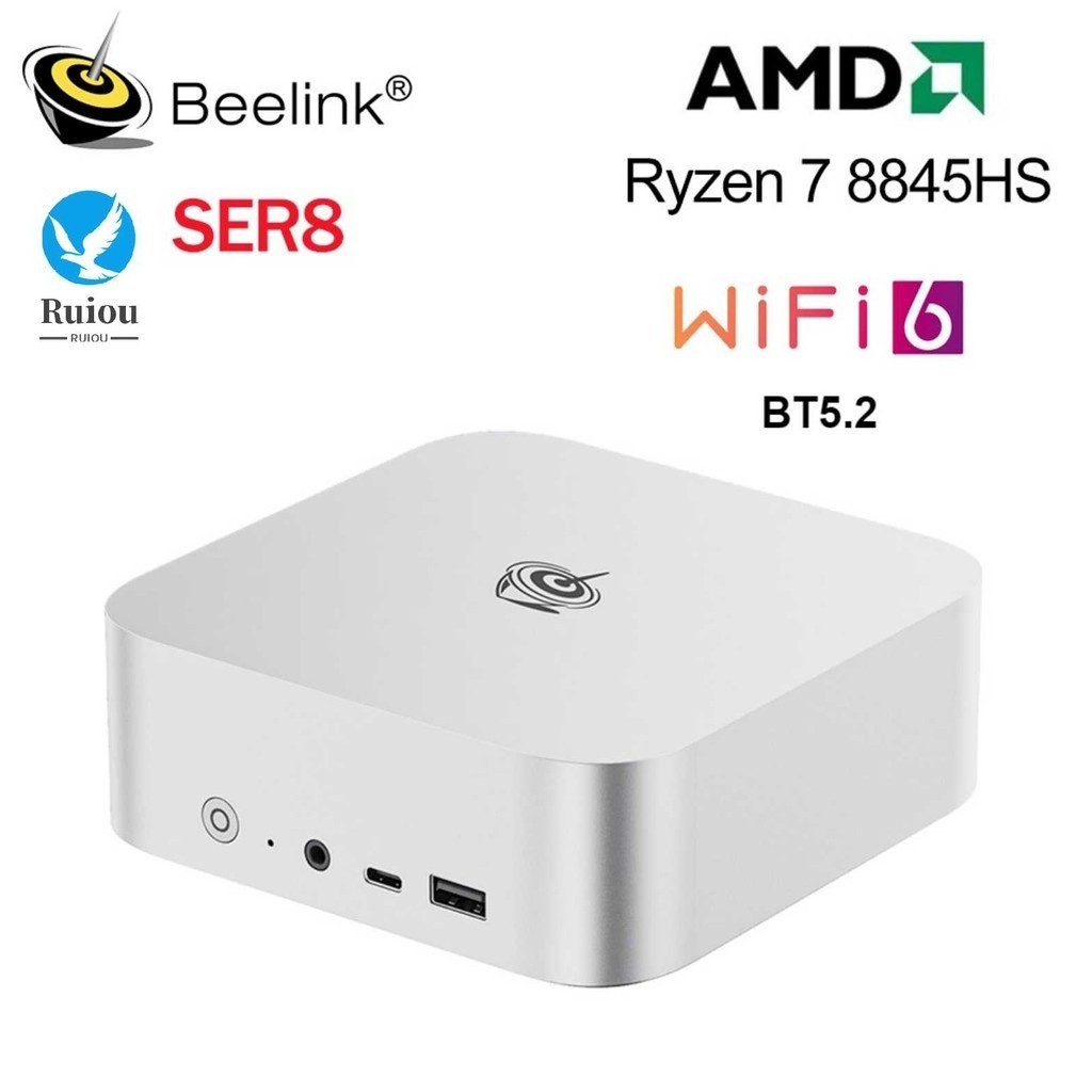 Beelink SER8 Mini PC AMD Ryzen 7 8845HS AI MINI PC 32GB DDR5 5600MHz ...