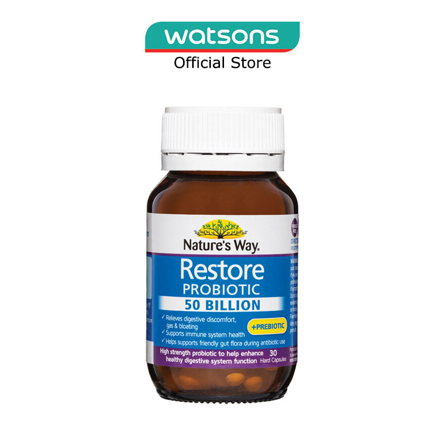 NATURE'S WAY Restore Probiotic 50 Billion Hard Capsule (Help Enhance ...