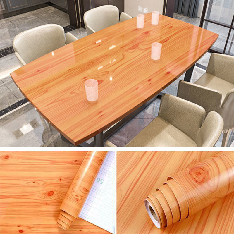 Wood grain stickers self-adhesive waterproof closet desktop wall ...