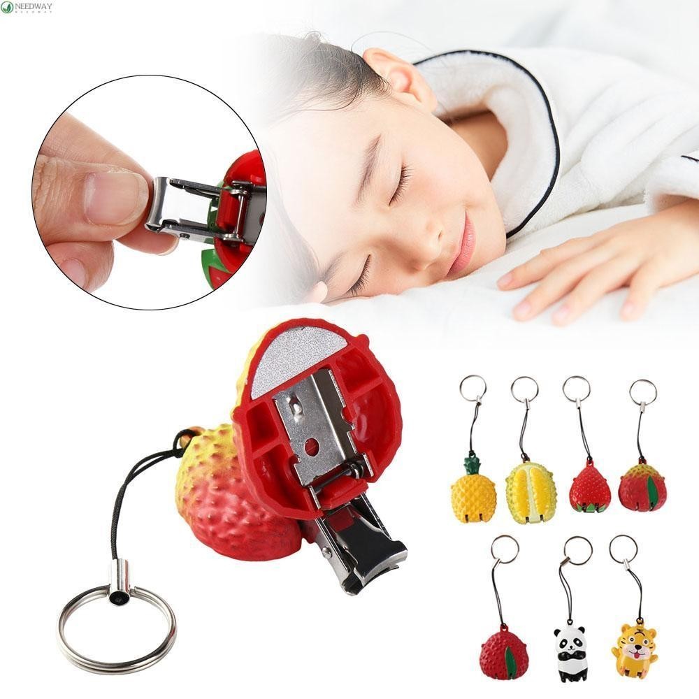 NEEDWAY Cute Nail Clipper Strawberry Panda|Animal With Keychain Nail ...