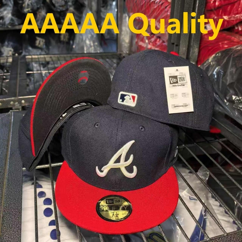 New Atlanta_Braves Cap Fitted Hat Baseball Cap Full Closed Fit Caps Sun ...