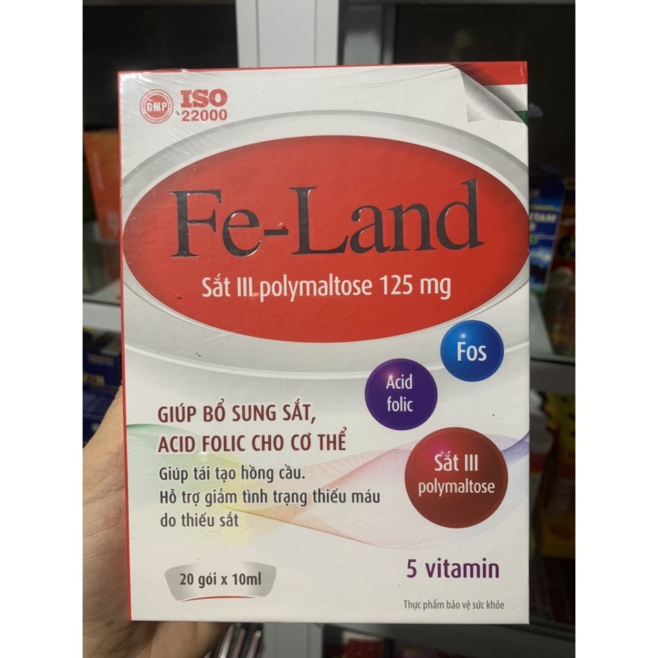 FE-LAND liquid iron supplement box of 20 packs MEETS GPP STANDARDS ...