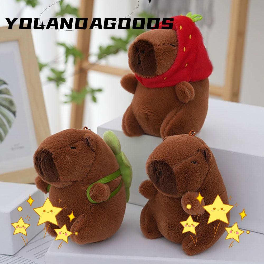 YOLA Plush Capybara Keychain, Multicolor Cartoon Capybara Simulation ...