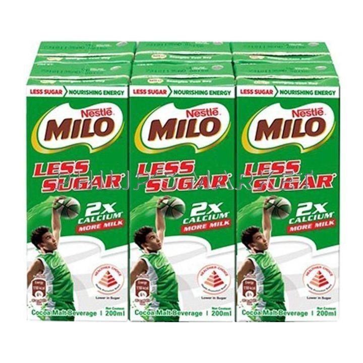 Milo Less Sugar Cocoa Malt Beverage (6 x 200ml) | Shopee Singapore