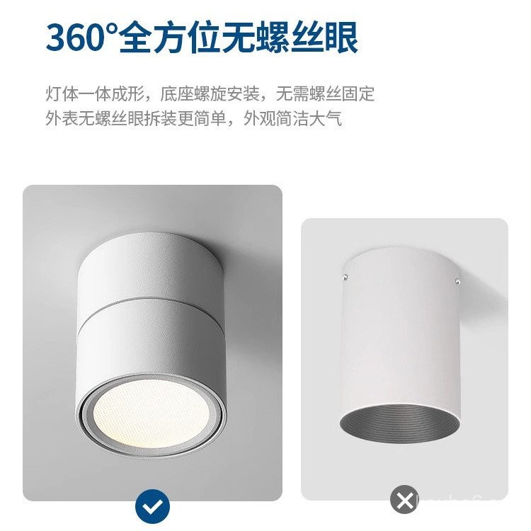 Surface Mounted Downlight led Ceiling Light Round Diffuse Track ...