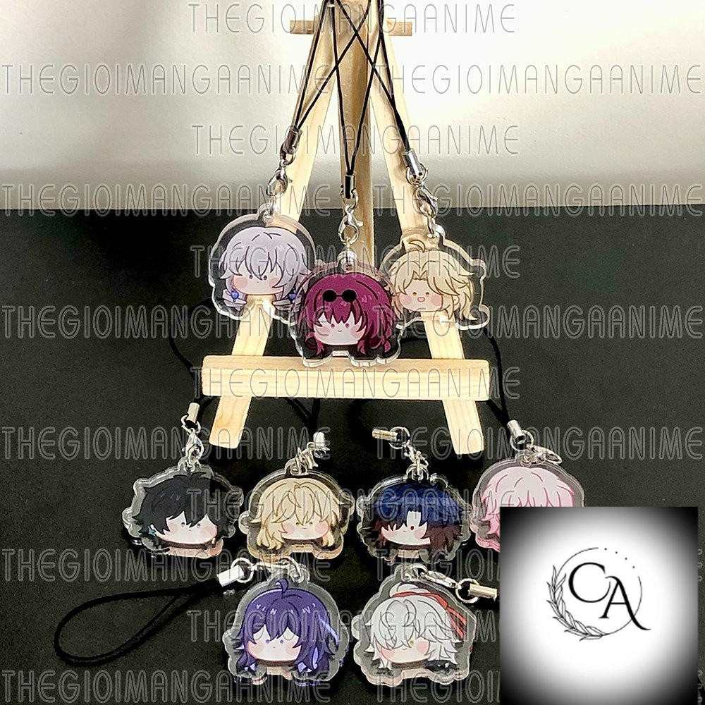 Honkai IMPACT STAR RAIL ver FACE chibi mica acrylic Phone Hanger anime ...
