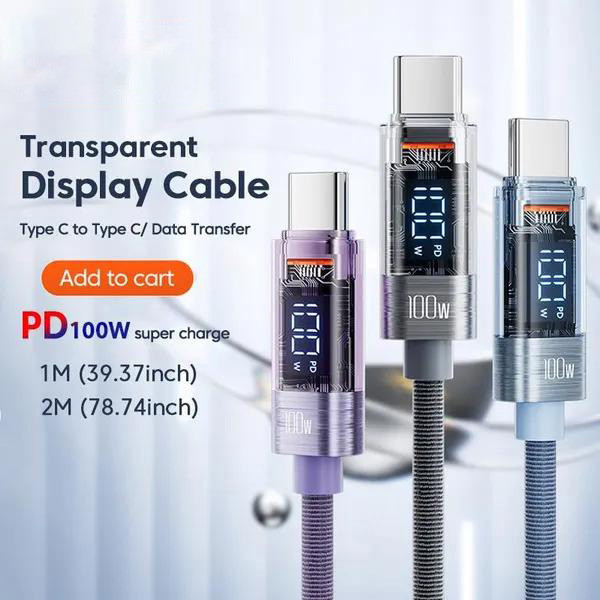 100W Type C to Type C Cable PD Fast Charging Charger Cable USB C ... 100W Type C to Type C Cable PD Fast Charging Charger Cable USB C ...
