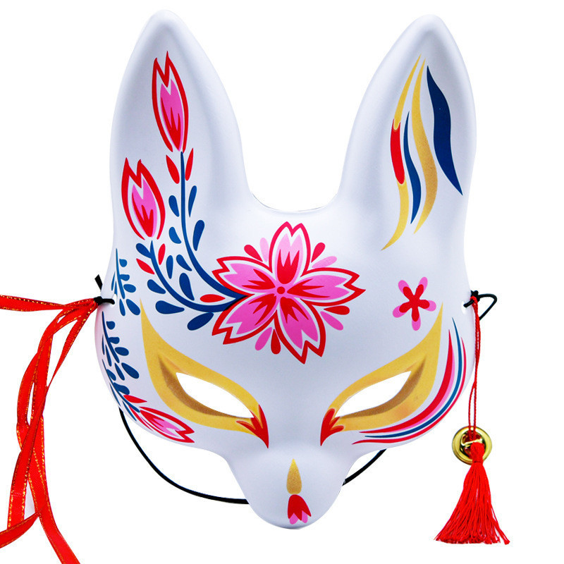 Fox Cat Cute Cosplay Half Mask Masquerade Sakura Fox Mask Japanese ...