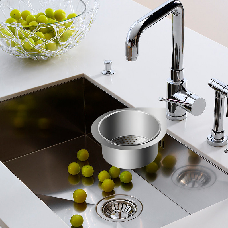 201 Stainless Steel Swan Drain Basket Kitchen Sink Drainer Swan Shape ...