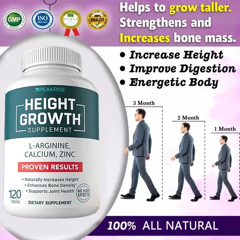 Height Enhancer Booster Vitamin Pills Calcium Promote bone development ...