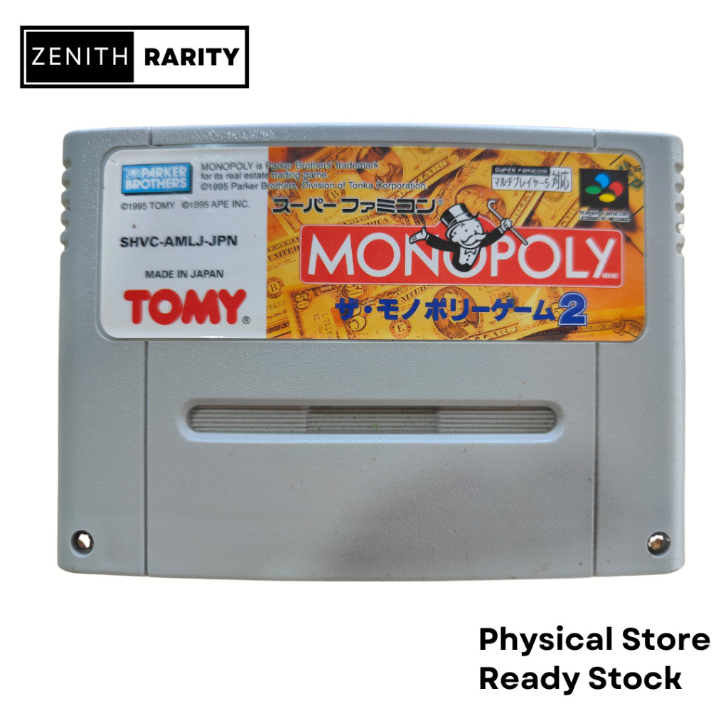 Zenith Rarity Nintendo Super Famicom SFC game The Monopoly Game 2 | Shopee Singapore