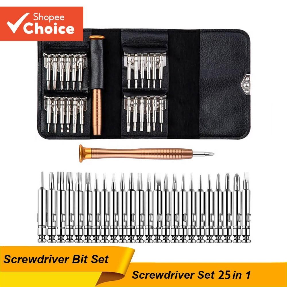 25-in-1 Screwdriver Set with Leather Case for Multi-Functional ...